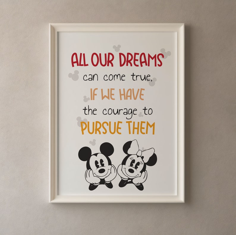 Mickey Mouse Wall Art Set of 3 Vintage Mickey Mouse Prints Nursery ...