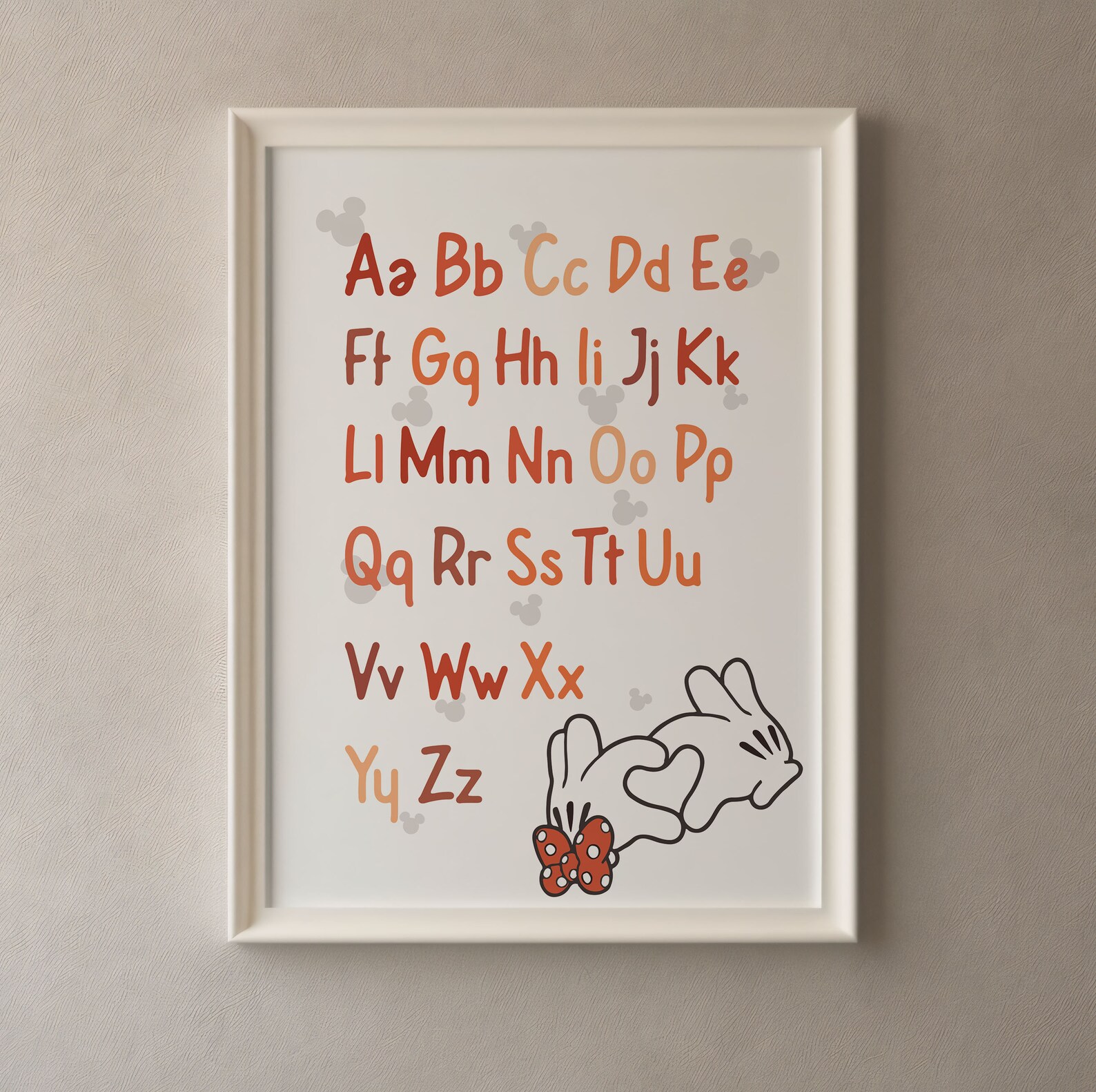 Mickey Alphabet Print, Nursery Art, Homeschool Print, Kids Posters, ABC ...