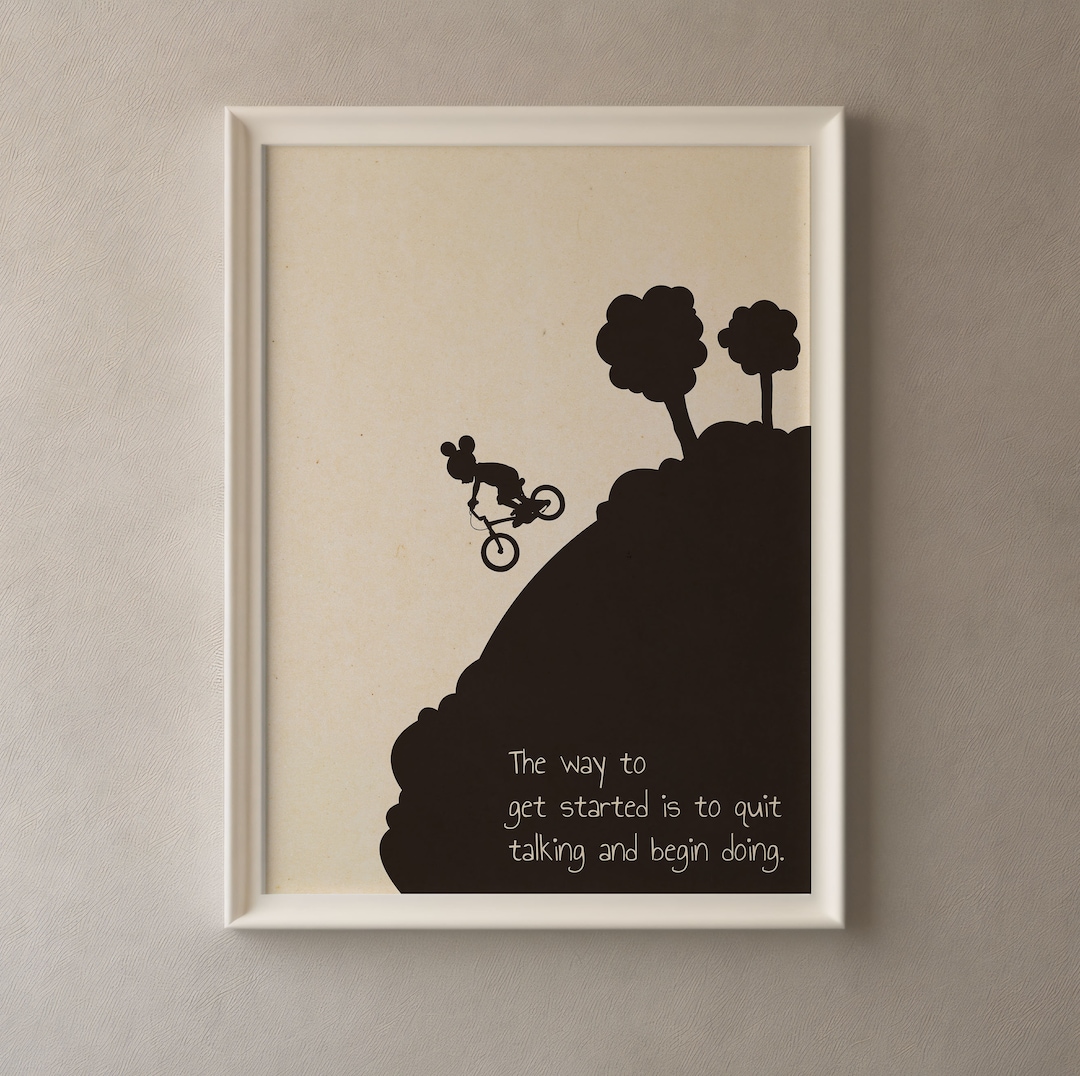 Digital Download Mickey Motivational Poster, the Way to Get Started is ...