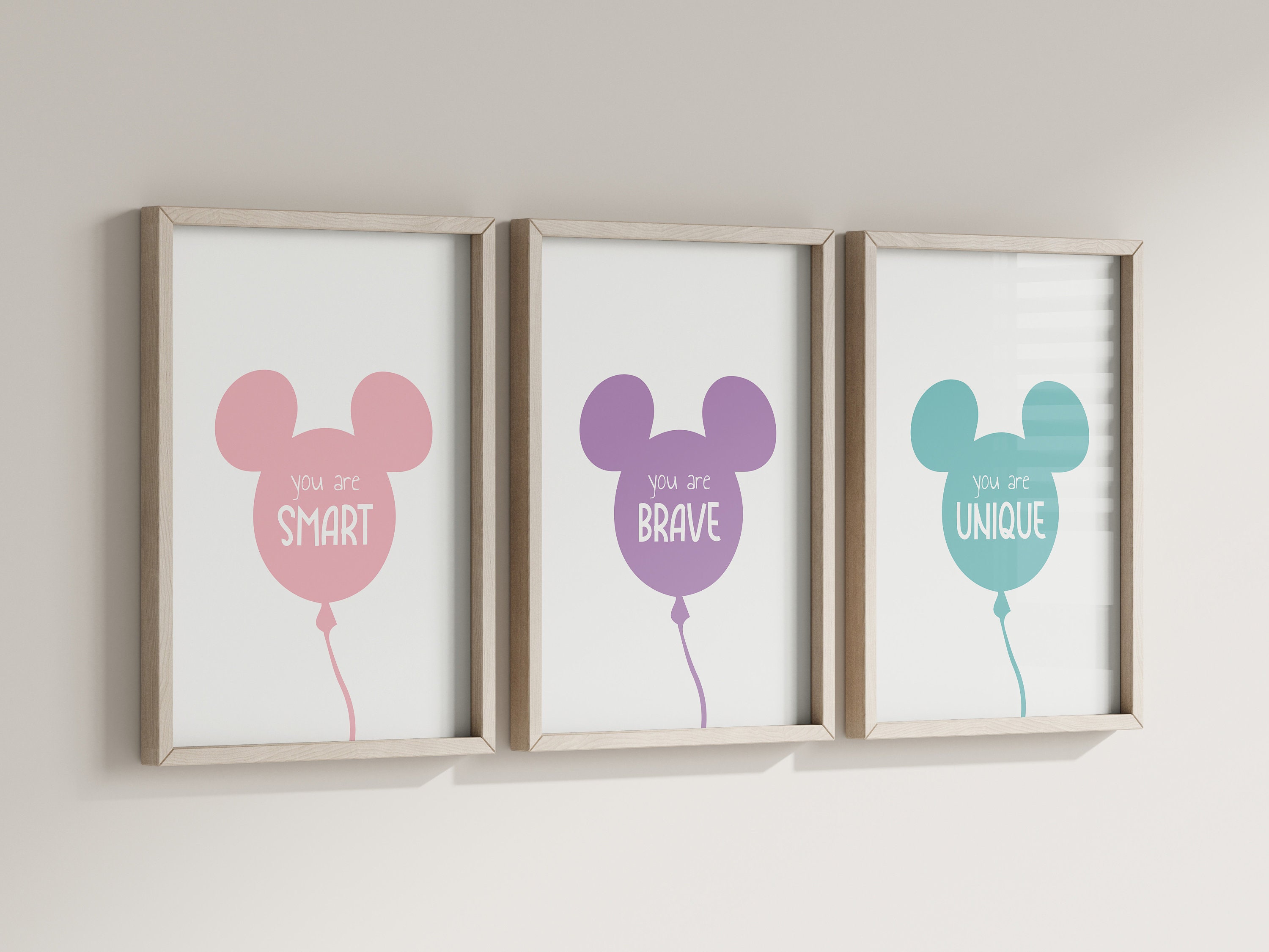Mickey Affirmations for Kids Set of 9 Printables, Playroom Poster ...