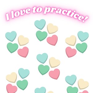 Valentine's Practice Log | February Practice Chart | Piano Lesson ...