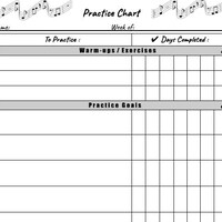 Printable Music Reward Charts, 100-day Practice Chart, Kids Reward ...