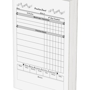 Printable Weekly Practice Chart, Music Practice, Practice Planner ...