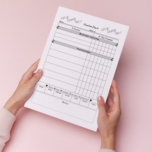 Printable Weekly Practice Chart, Music Practice, Practice Planner ...