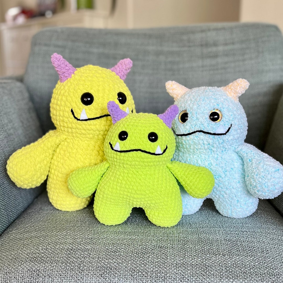 Ike the Monster Crochet Pattern - Low-sew - Etsy