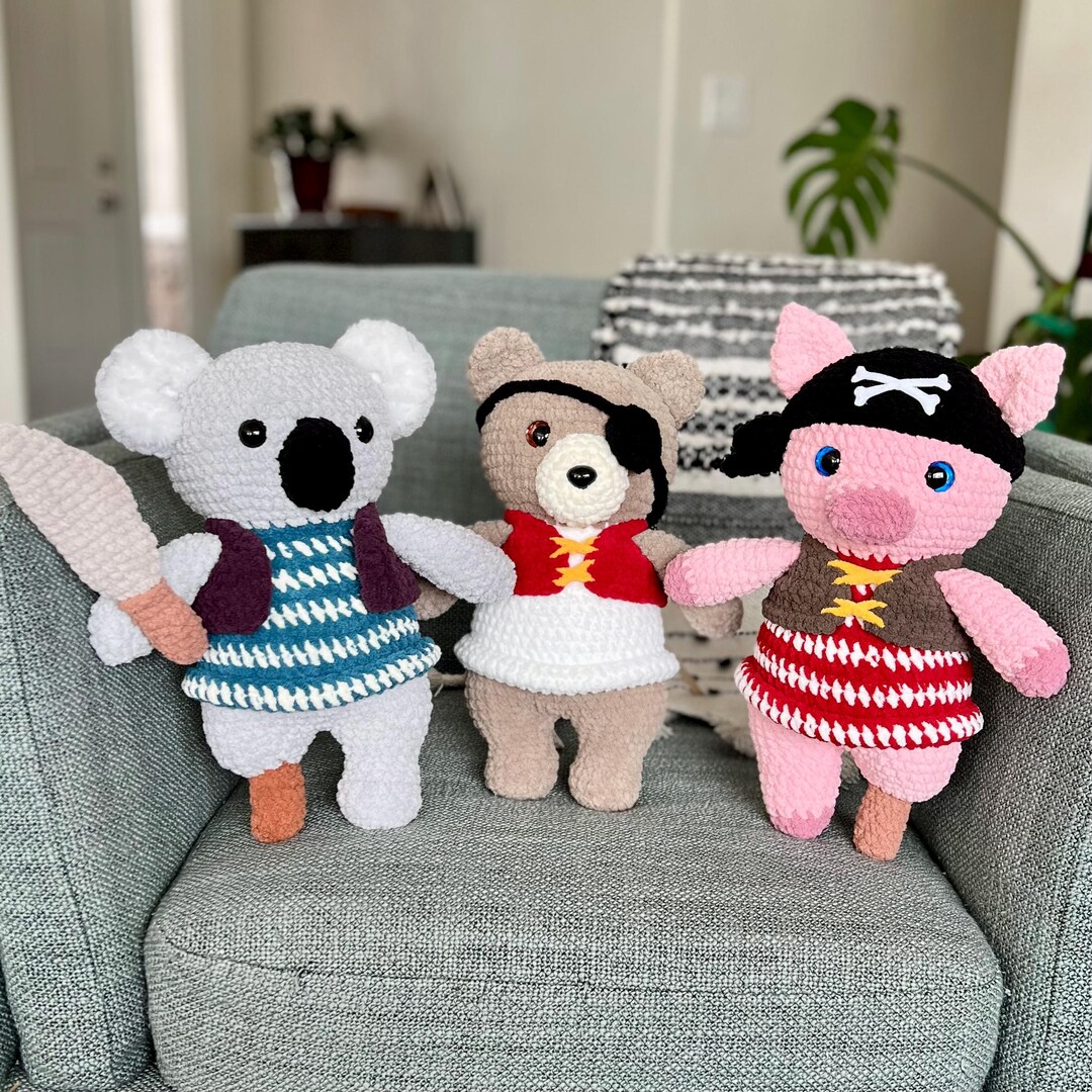 Pirate Crew Crochet Pattern - 3-in-1 Pattern - Etsy