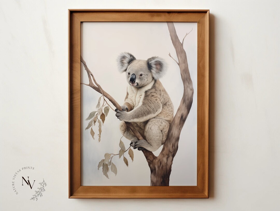 Realistic Koala Painting Digital Download Australian Wildlife Art ...