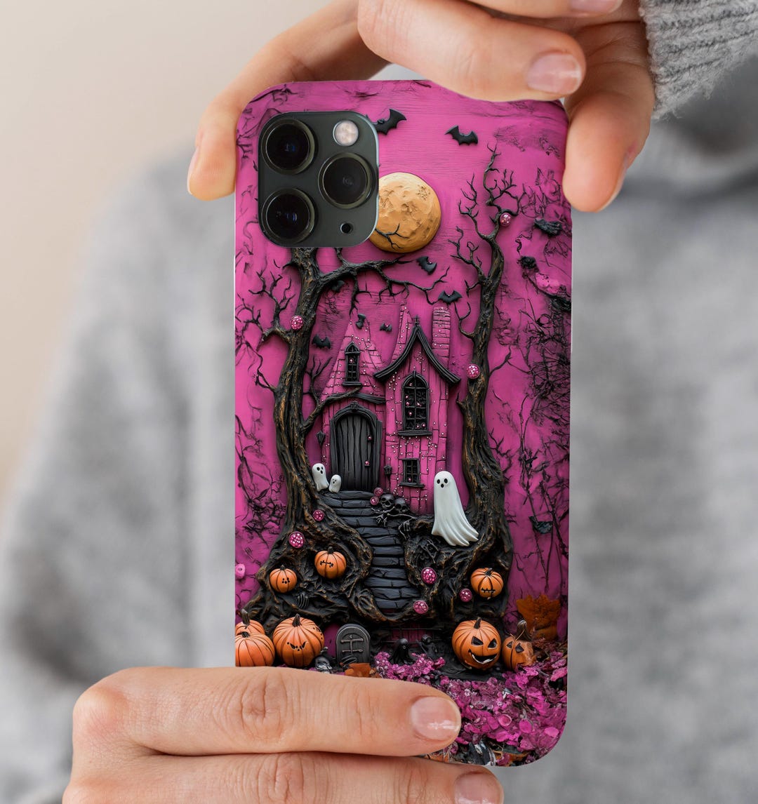 Spooky Haunted House Phone Case: Halloween iPhone 16 15 14 13 Samsung ...