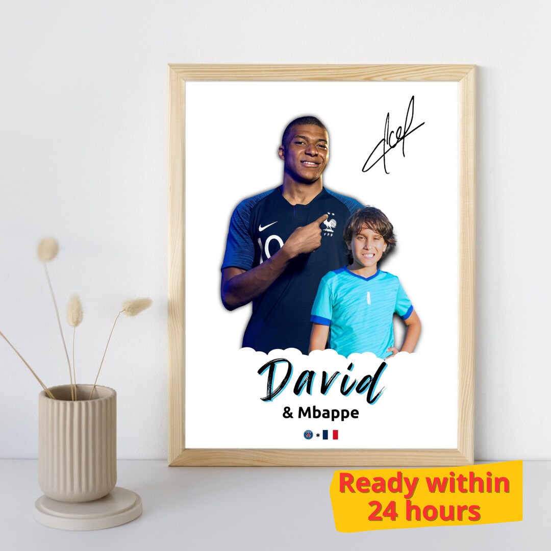 Personalized Mbappe Poster With My Photo Custom Soccer Gift ...