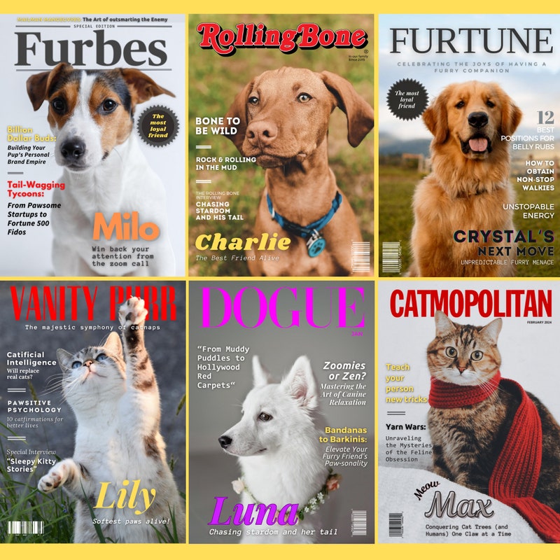 Custom Cat Poster Magazine - Etsy Canada