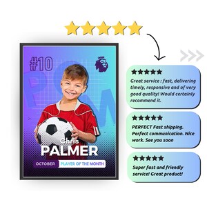 Custom Flat Design Poster Premier League Fan Gift Unique Soccer Print ...