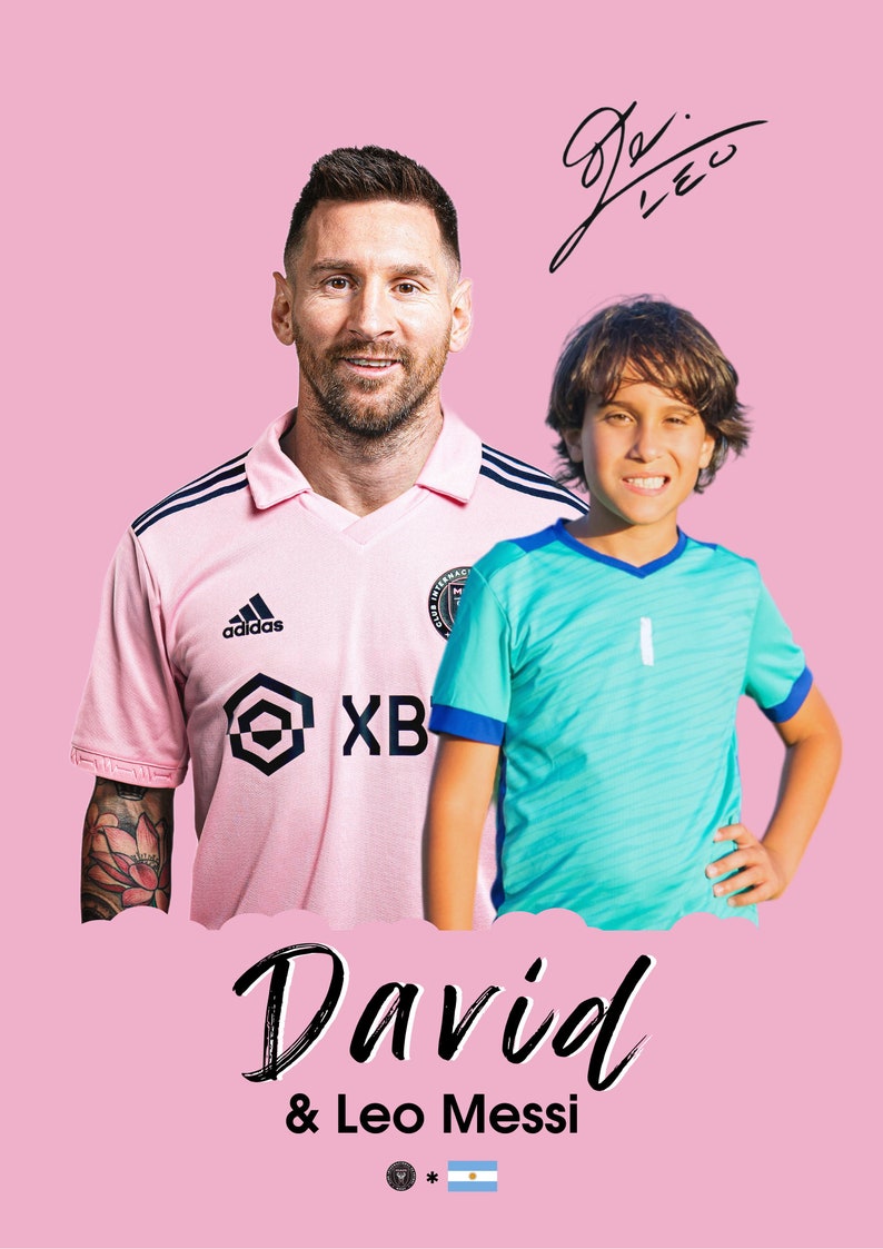 Personalized Lionel Messi Poster, My Photo Custom Soccer Gift ...