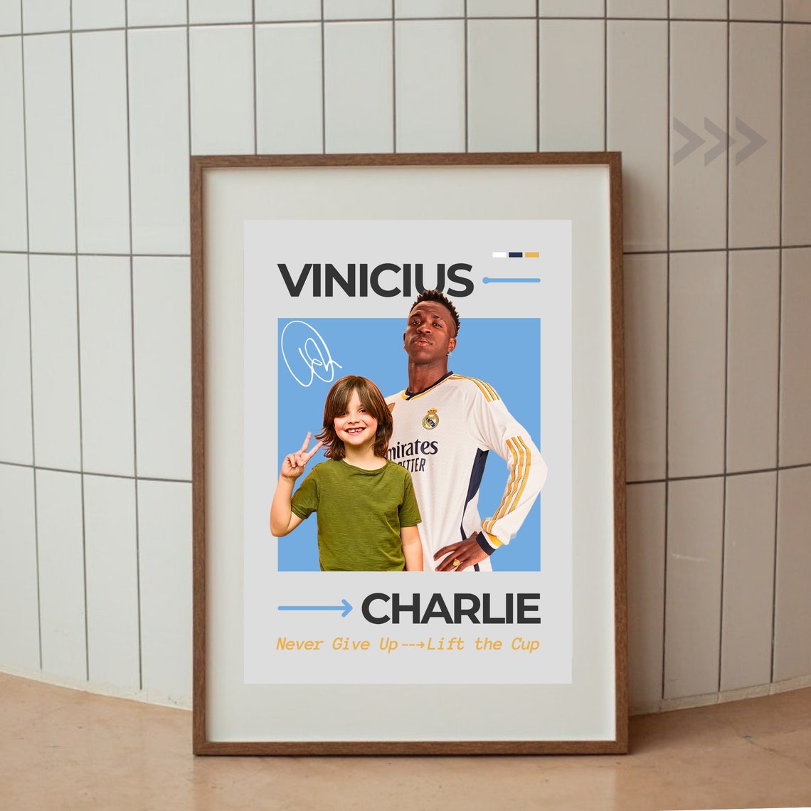 Personalized Vinicius Poster Vini Jr Fan Gift Customized Real Madrid ...