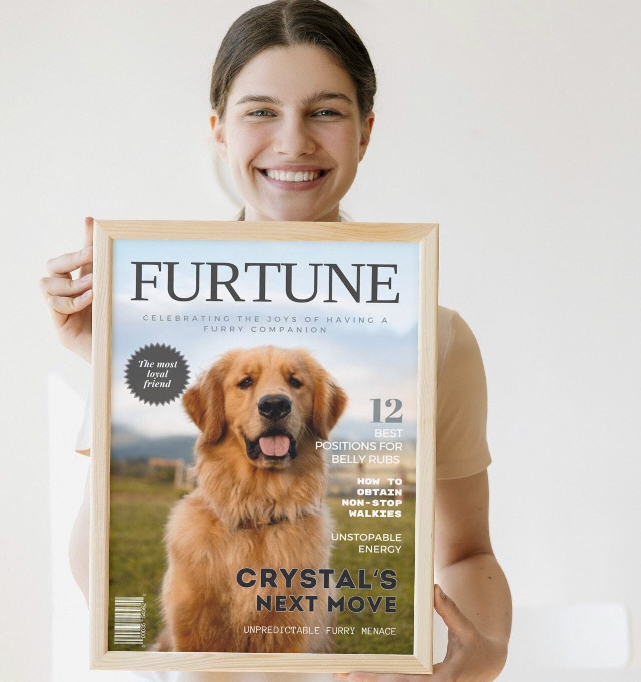 Personalized Pet Magazine Cover, Custom Pet Portrait, Funny Pet Lover ...