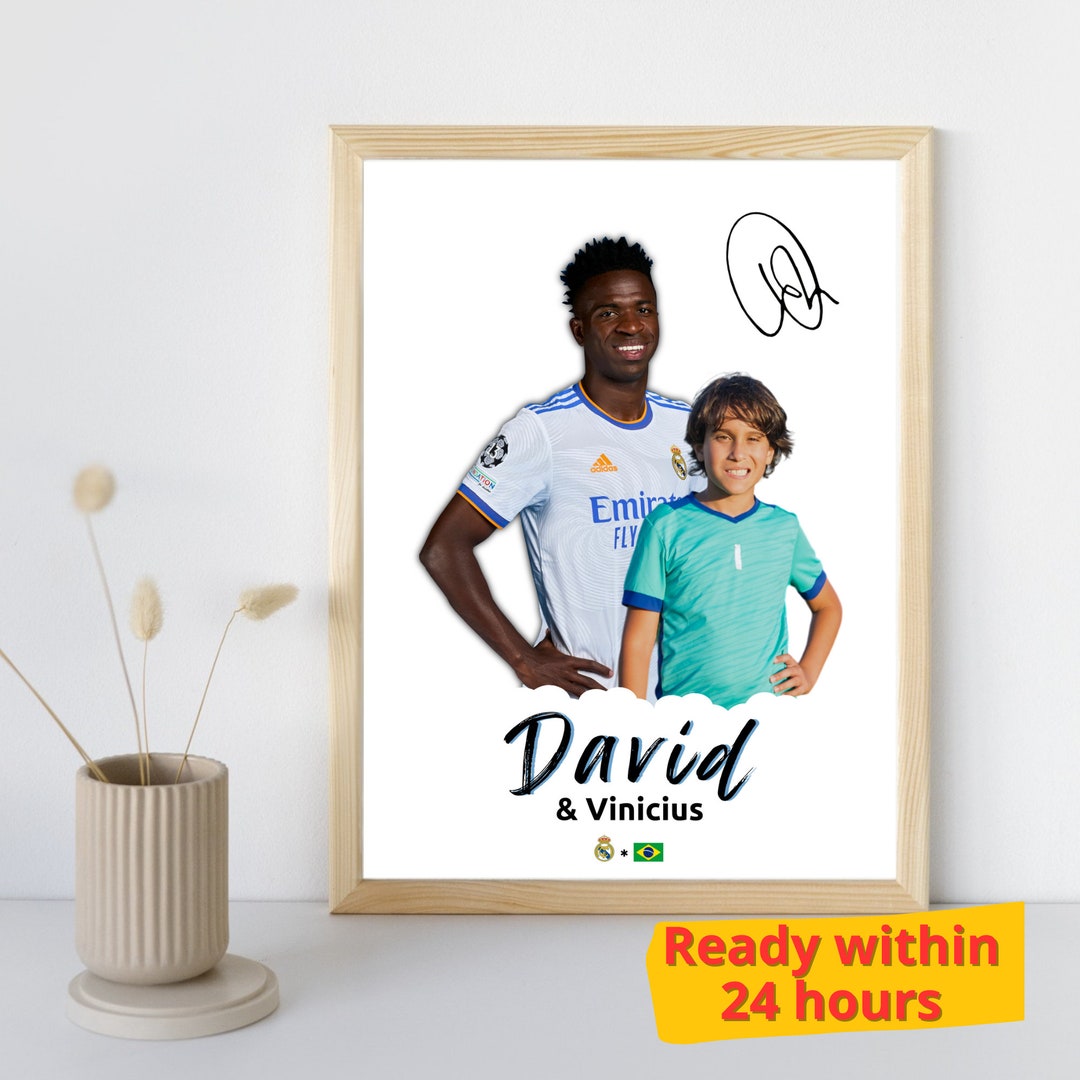 Personalized Vinicius Poster Fan Gift for Soccer Lover Vini Jr Signed ...