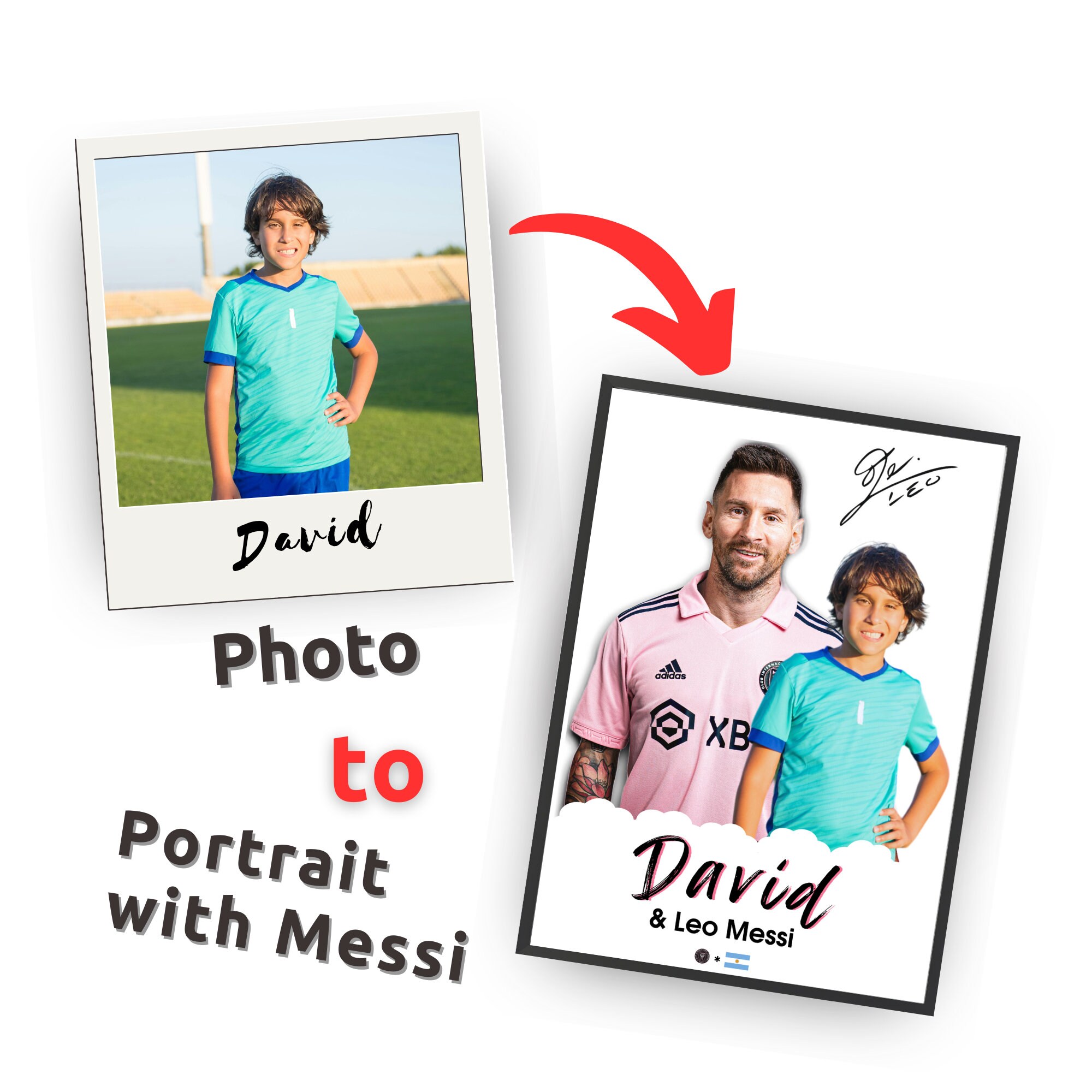 Personalized Lionel Messi Poster, My Photo Custom Soccer Gift ...