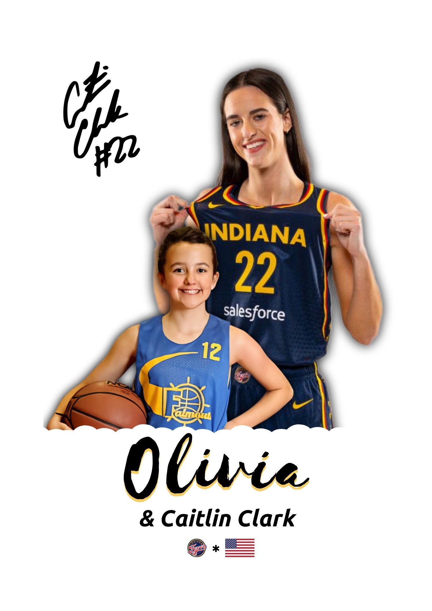 Personalized Caitlin Clark WNBA Poster Personalized Basketball Gift ...
