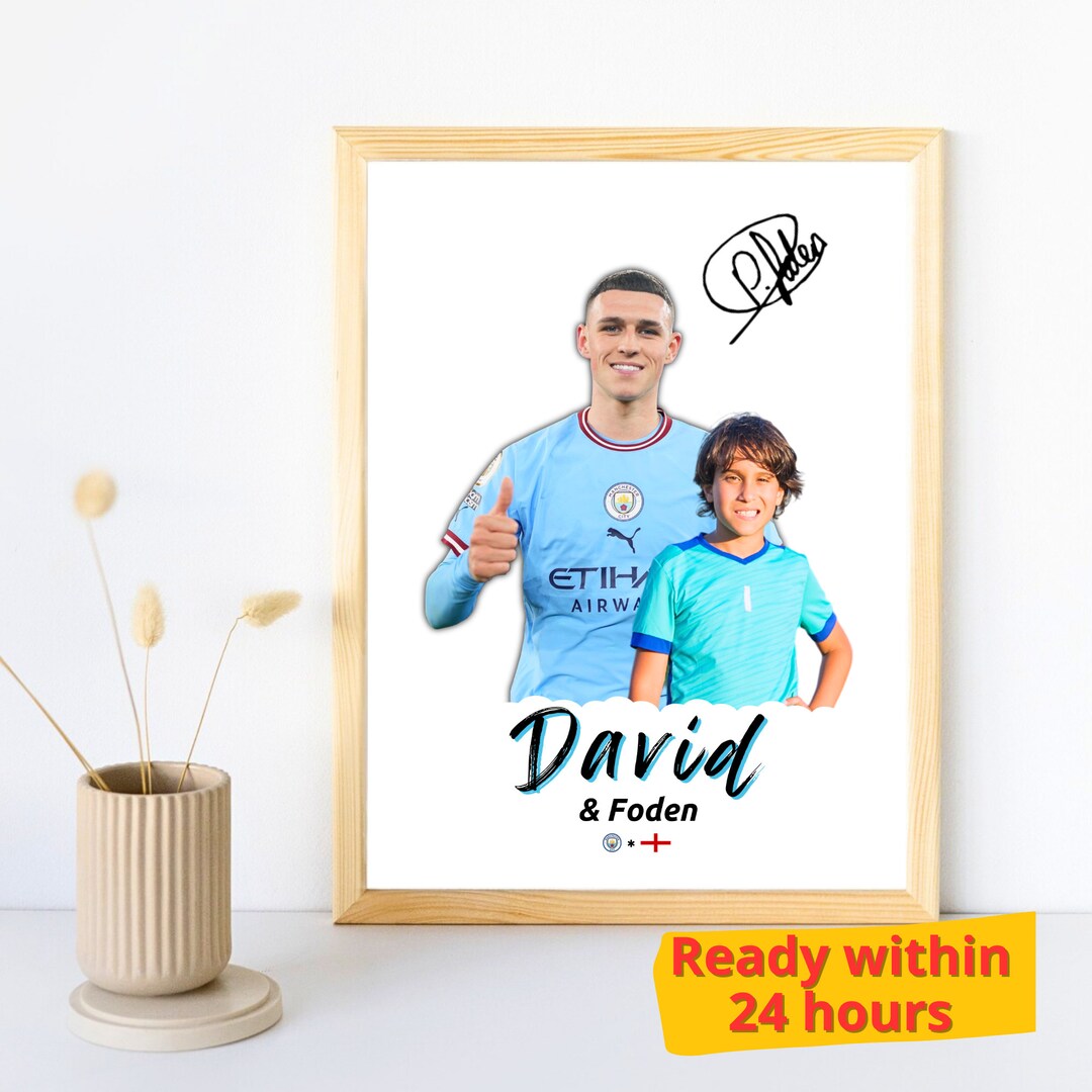 Personalized Phil Foden Poster Custom Soccer Gift Custom Foden Photo ...