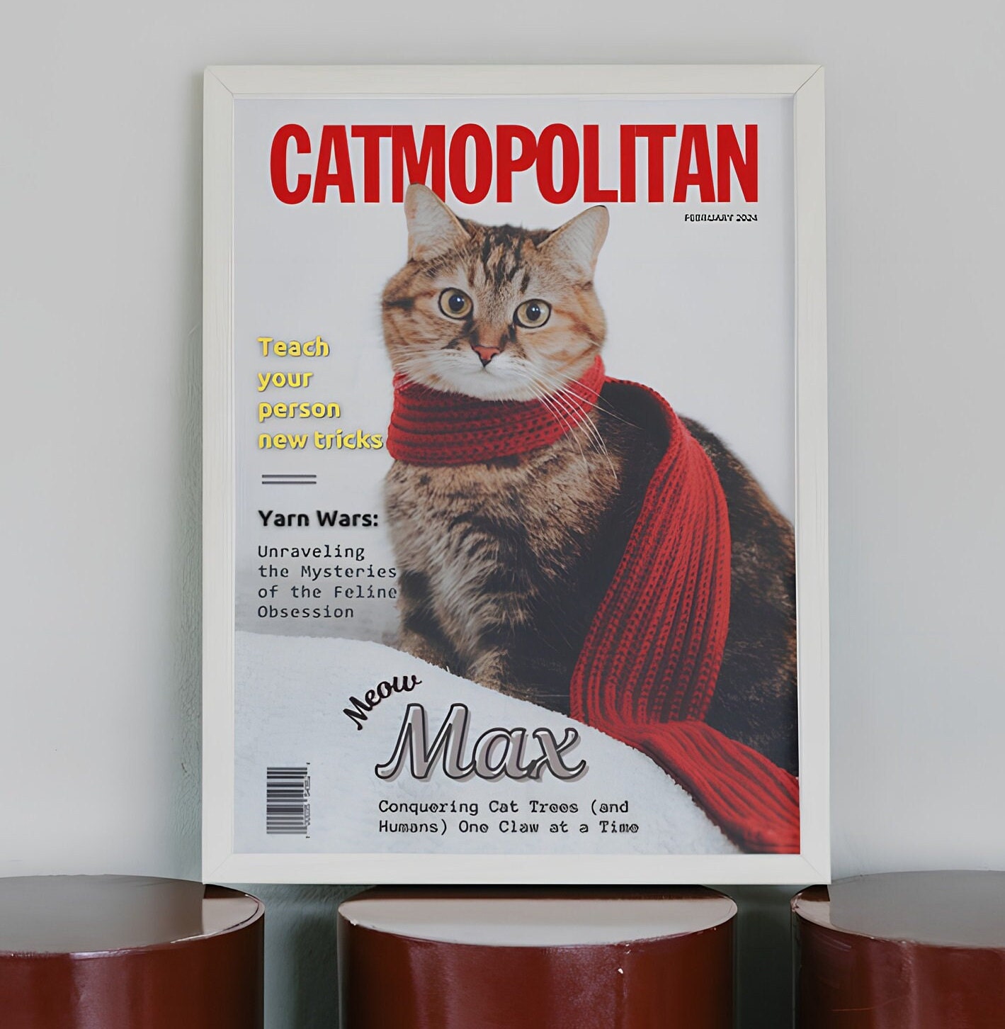 Personalized Pet Magazine Cover, Custom Pet Portrait, Funny Pet Lover ...