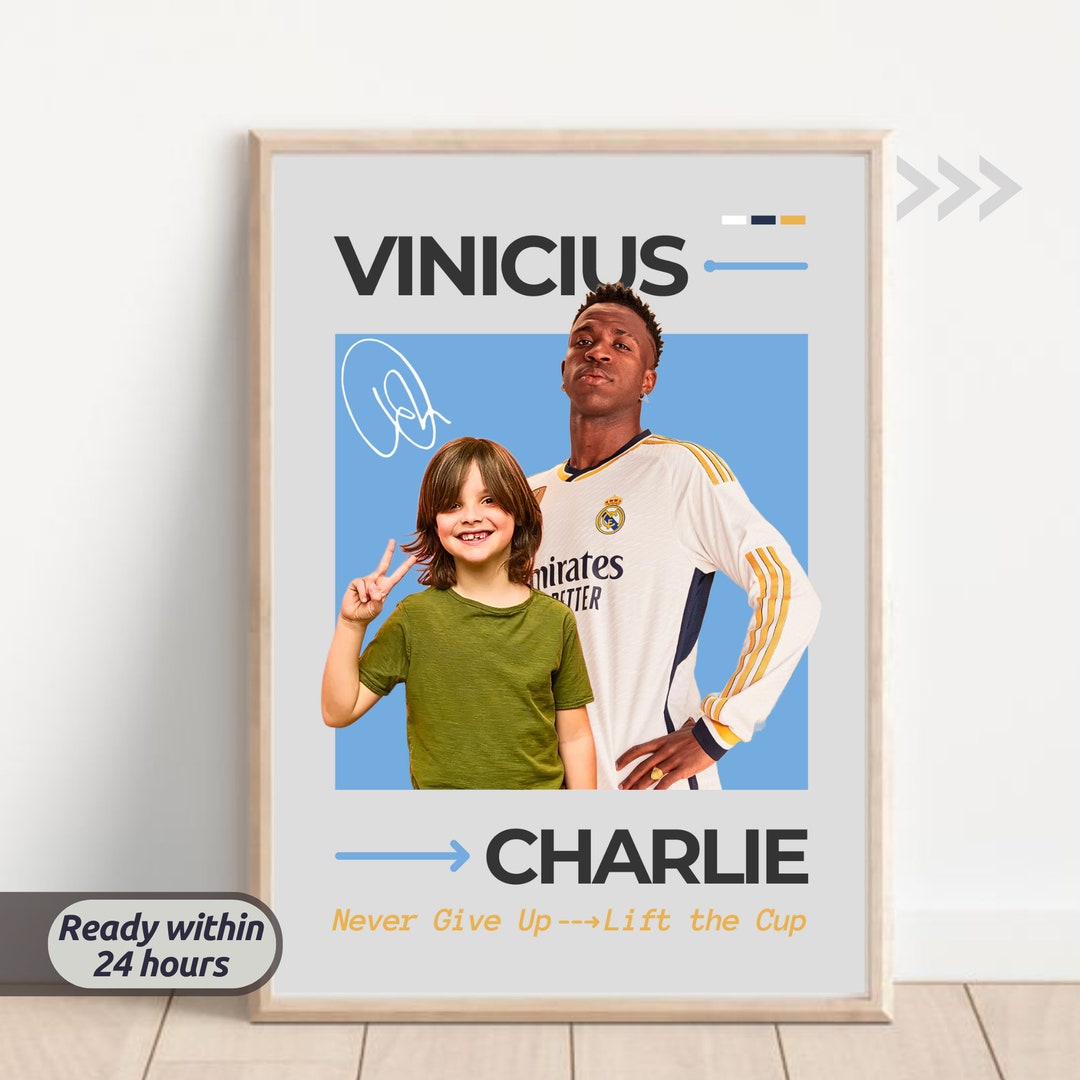 Personalized Vinicius Poster Vini Jr Fan Gift Customized Real Madrid ...