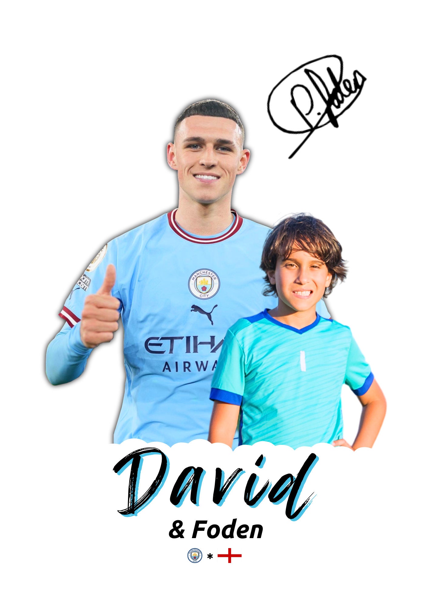 Personalized Phil Foden Poster Custom Soccer Gift Custom Foden Photo ...