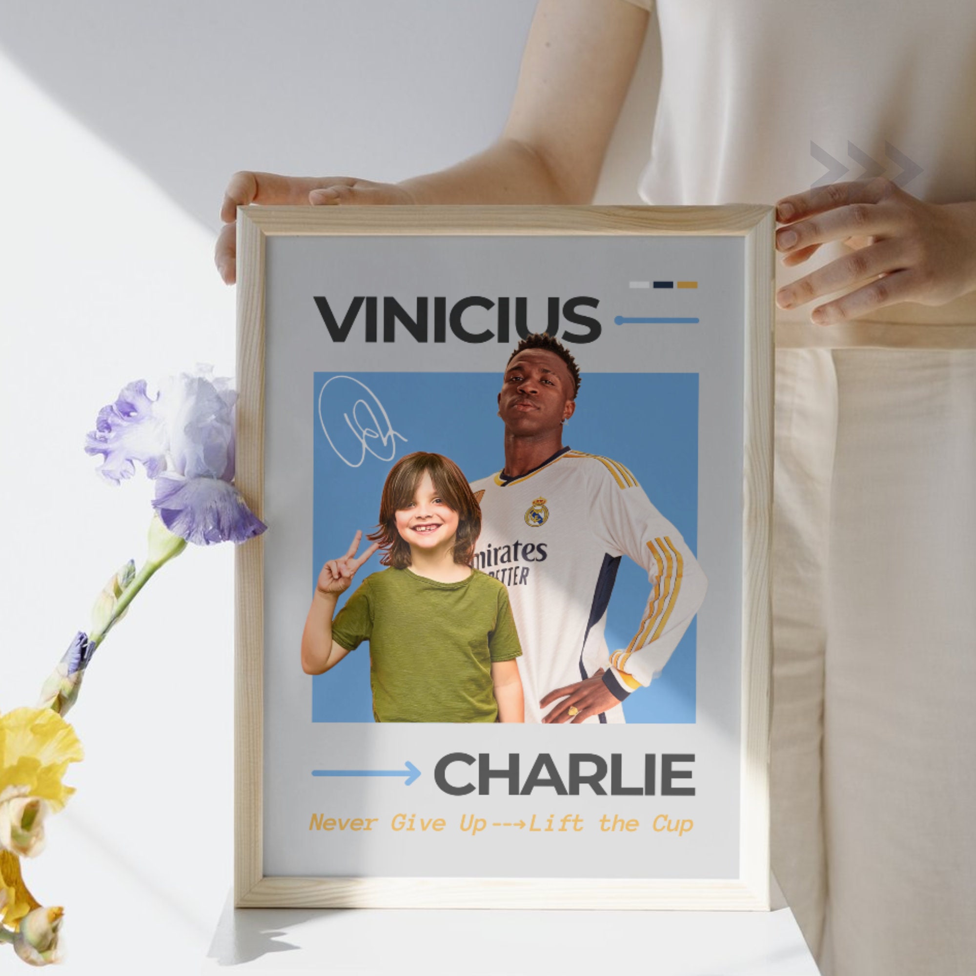 Personalized Vinicius Poster Vini Jr Fan Gift Customized Real Madrid ...