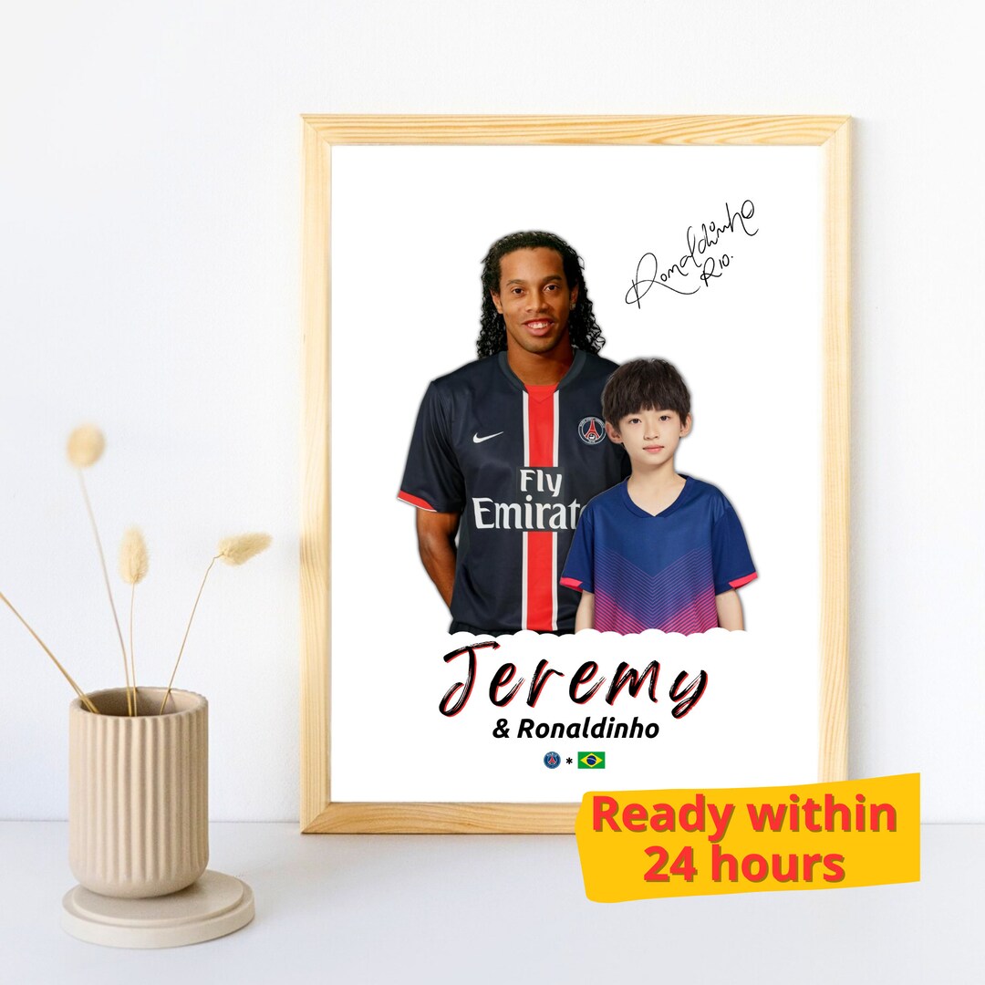 Personalized Ronaldinho Poster Custom Ronaldinho PSG Print Ronaldinho ...