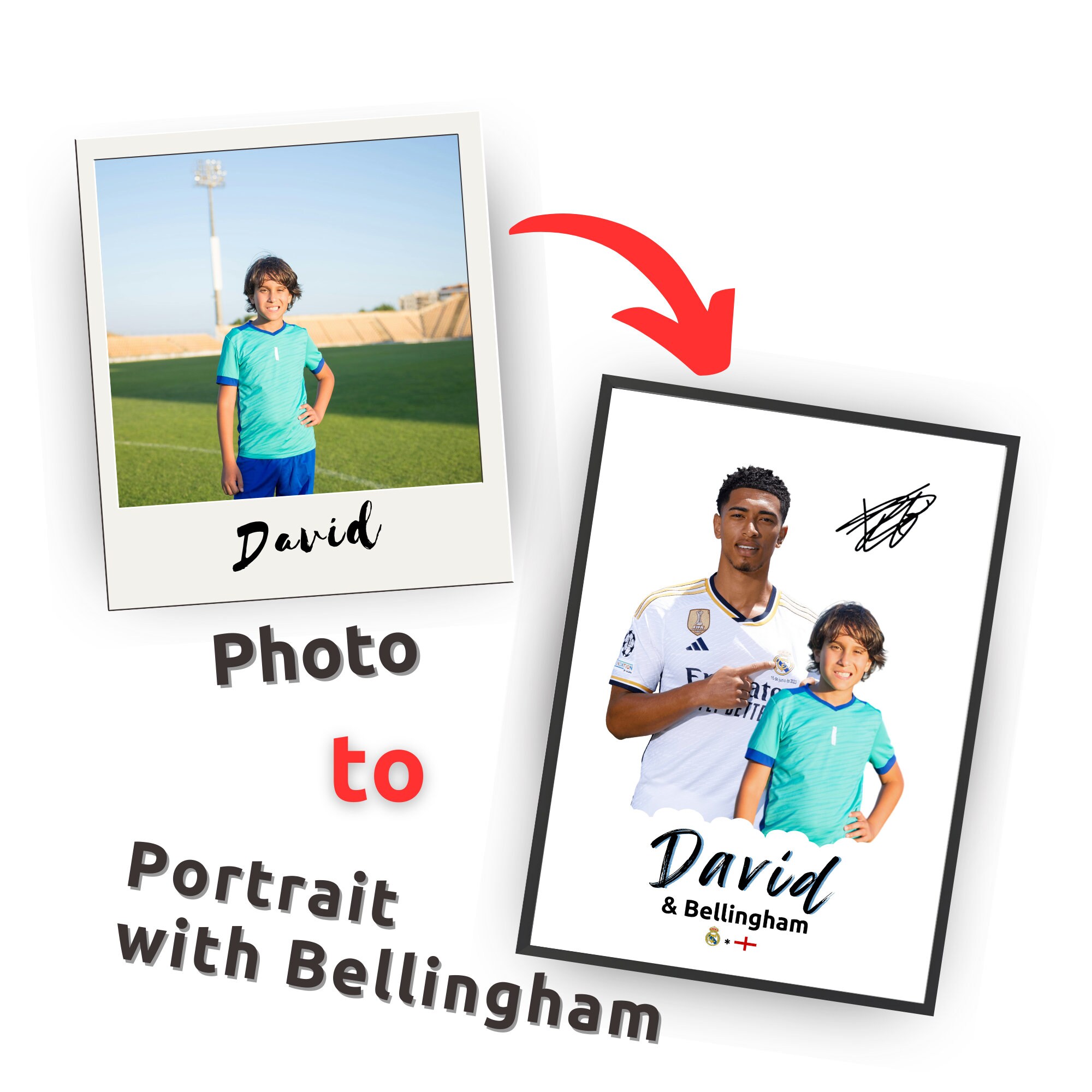 Personalized Jude Bellingham Poster Custom Soccer Gift Personalized ...