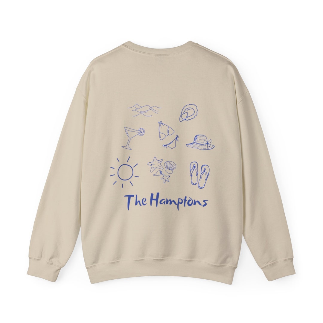 The Hamptons Sweatshirt, Beach Lovers Crewneck, Vacation Gift - Etsy