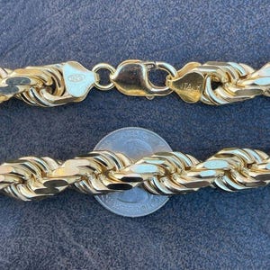 BIG BOSS Rope Chain Necklace - 14k Gold Vermeil 925 Sterling Silver ...