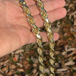 BIG BOSS Rope Chain Necklace - 14k Gold Vermeil 925 Sterling Silver ...