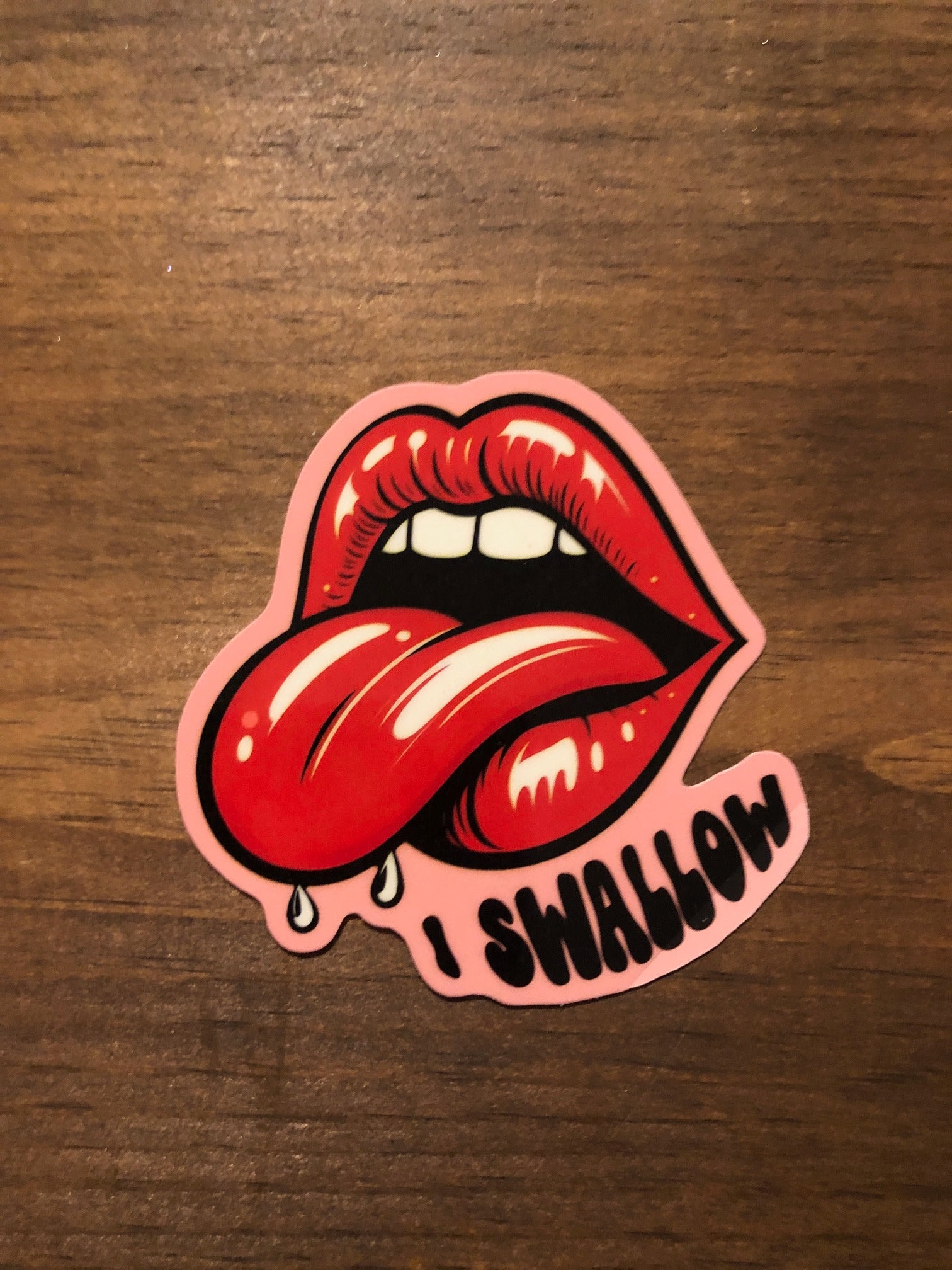 I Swallow, Sexy Lips and Tongue Sticker, Explicit Sticker, I Swallow ...