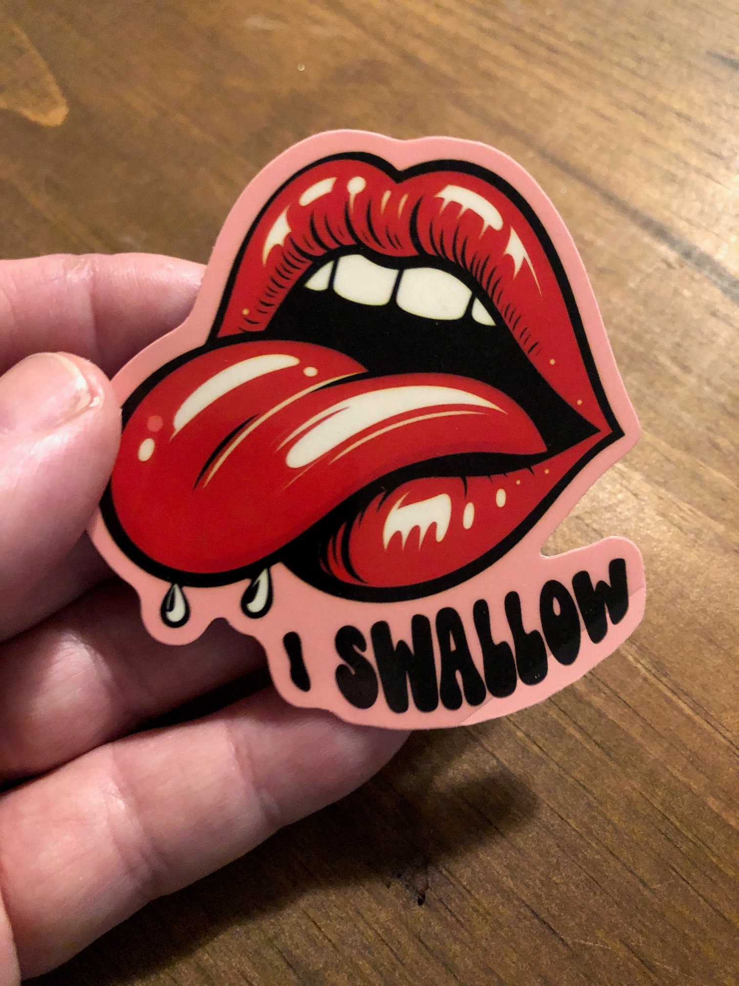 I Swallow, Sexy Lips and Tongue Sticker, Explicit Sticker, I Swallow ...