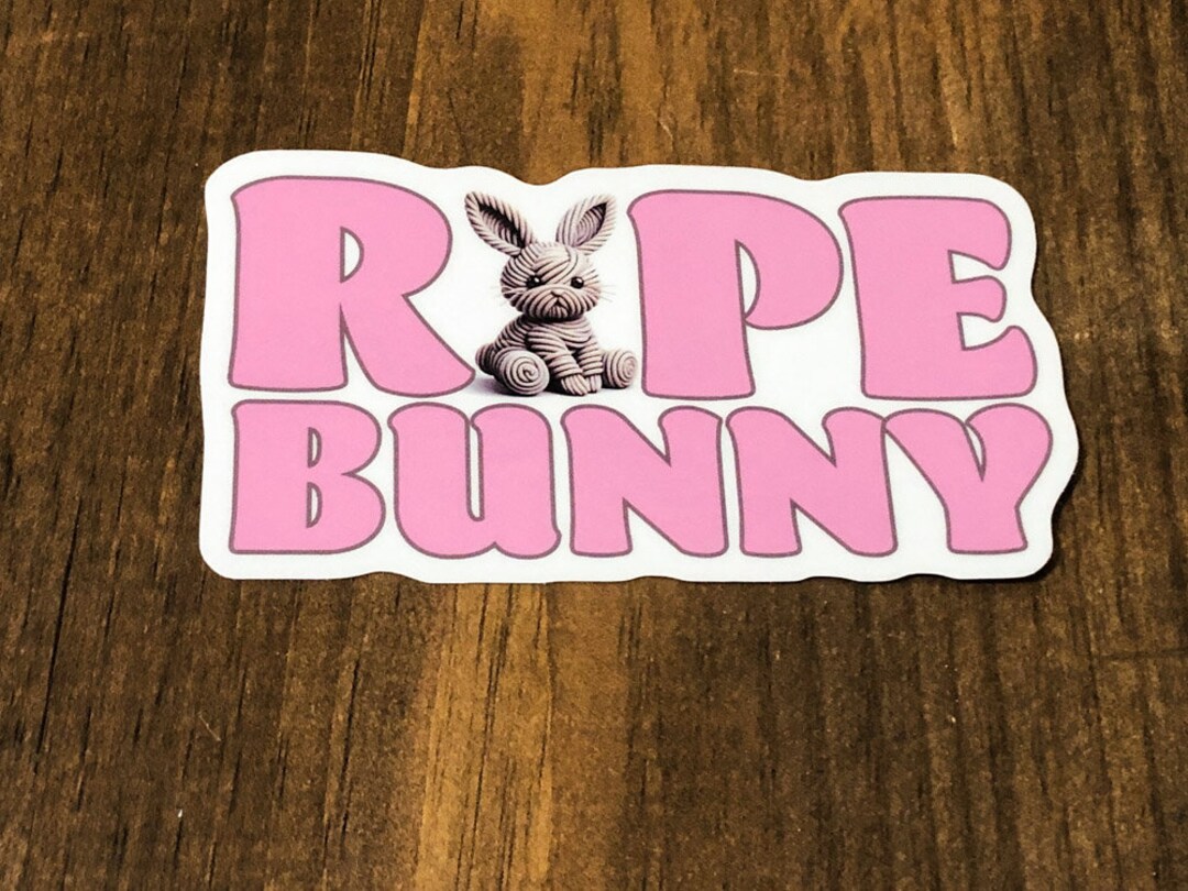 Rope Bunny, Cute Sticker, Waterproof Sticker, Water Bottle Sticker ...