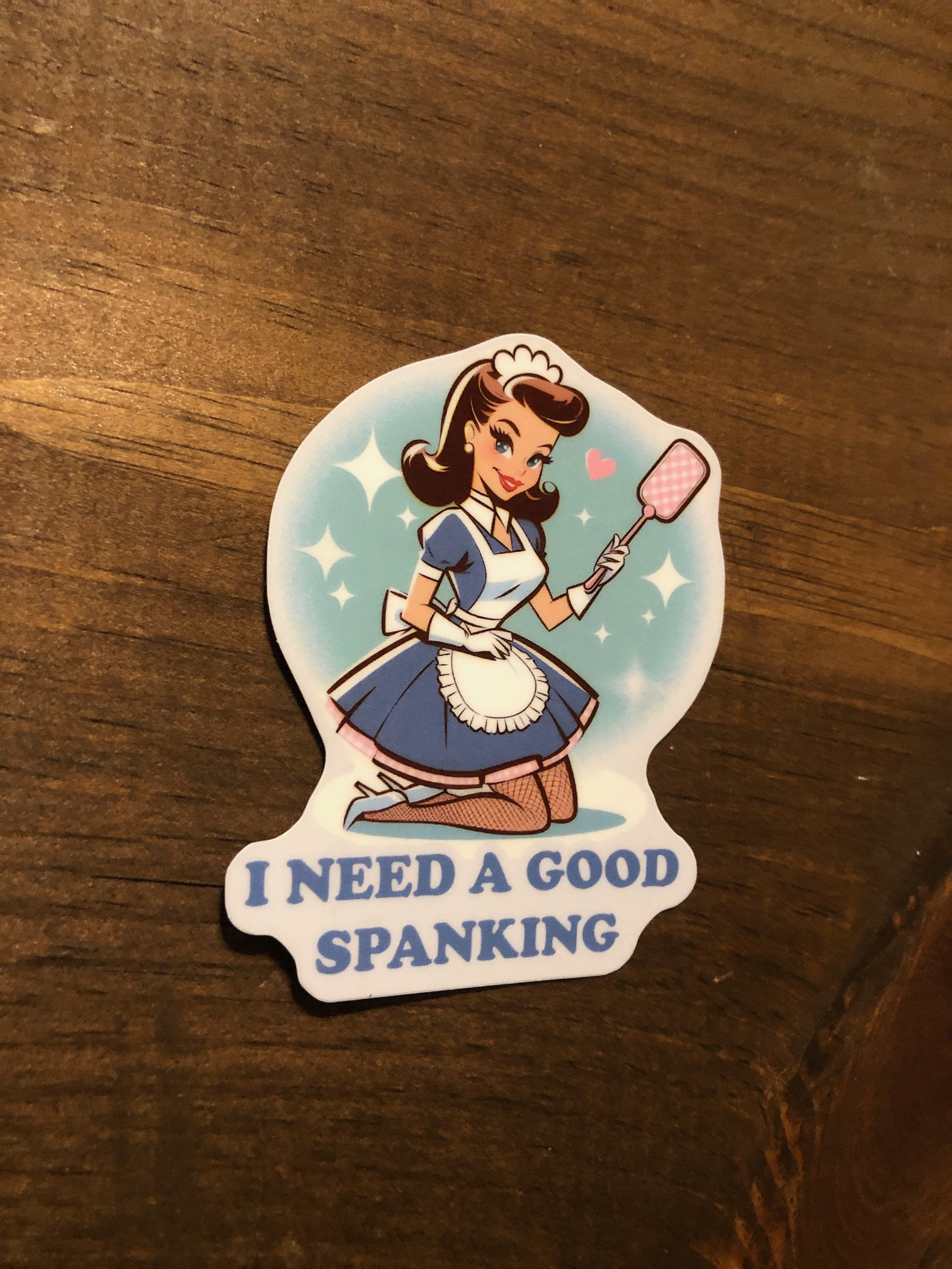 I Need a Good Spanking Sticker, Waterproof Water Bottle Sticker, Laptop ...