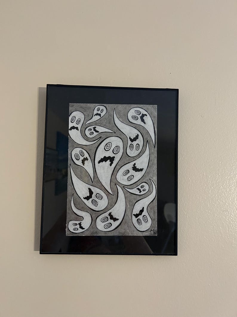 Original Charcoal and Ink Drawing of Ghosts - Etsy