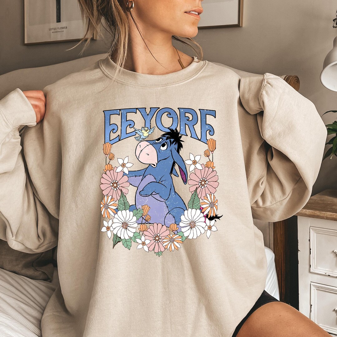 Retro Disney Eeyore Png, Eeyore Winnie the Pooh Png, Eeyore Floral Png ...