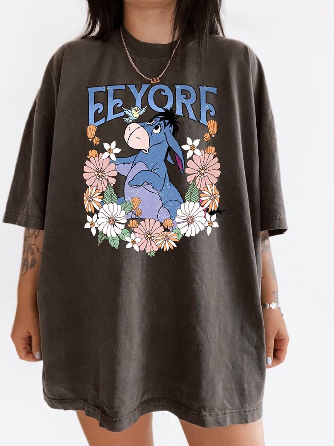 Retro Disney Eeyore Png, Eeyore Winnie the Pooh Png, Eeyore Floral Png ...