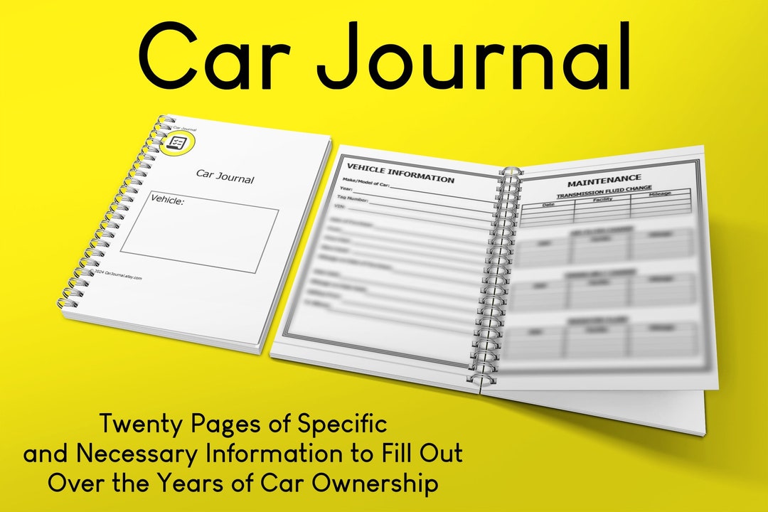 Car Journal: Car Detail Organizer, Keep All the Important Details in ...