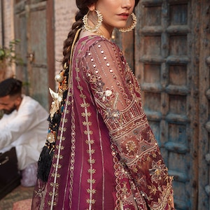 Custom Stitch Designer Maxi, Pakistani Indian Design, Wedding ...