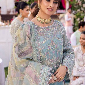Custom Stitch Designer Maxi, Pakistani Indian Design, Wedding ...