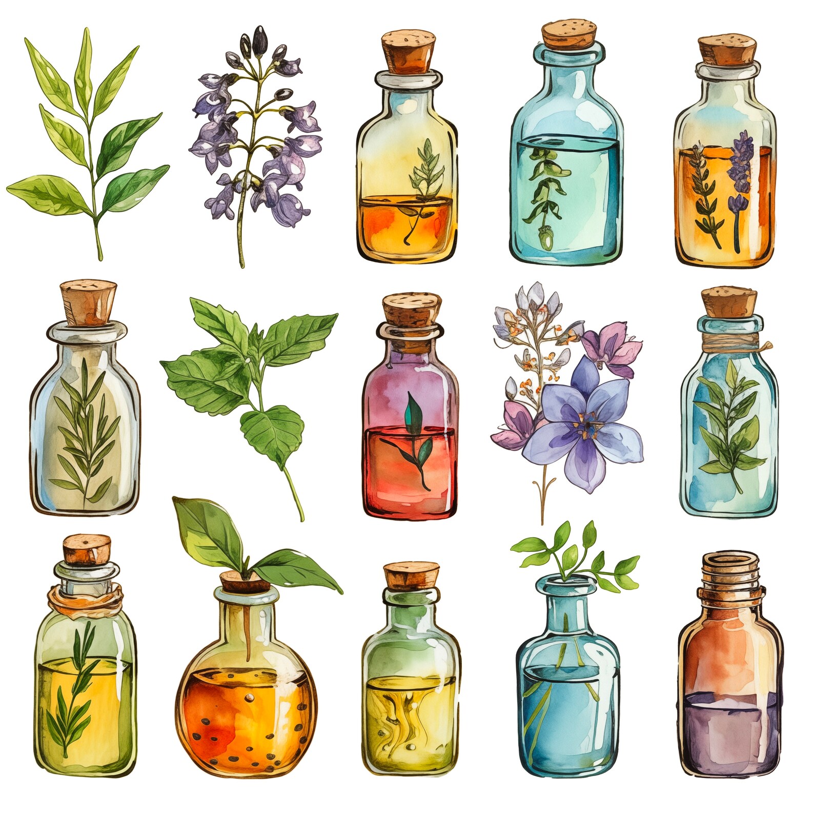 Printable Digital Essential Oil Stickers Pack: PNG Files + Goodnote ...