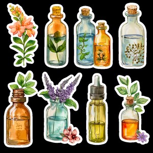 Printable Digital Essential Oil Stickers Pack: PNG Files + Goodnote ...