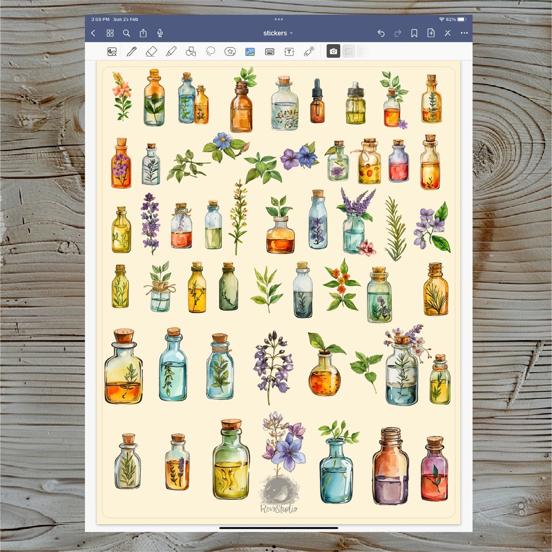 Printable Digital Essential Oil Stickers Pack: PNG Files + Goodnote ...