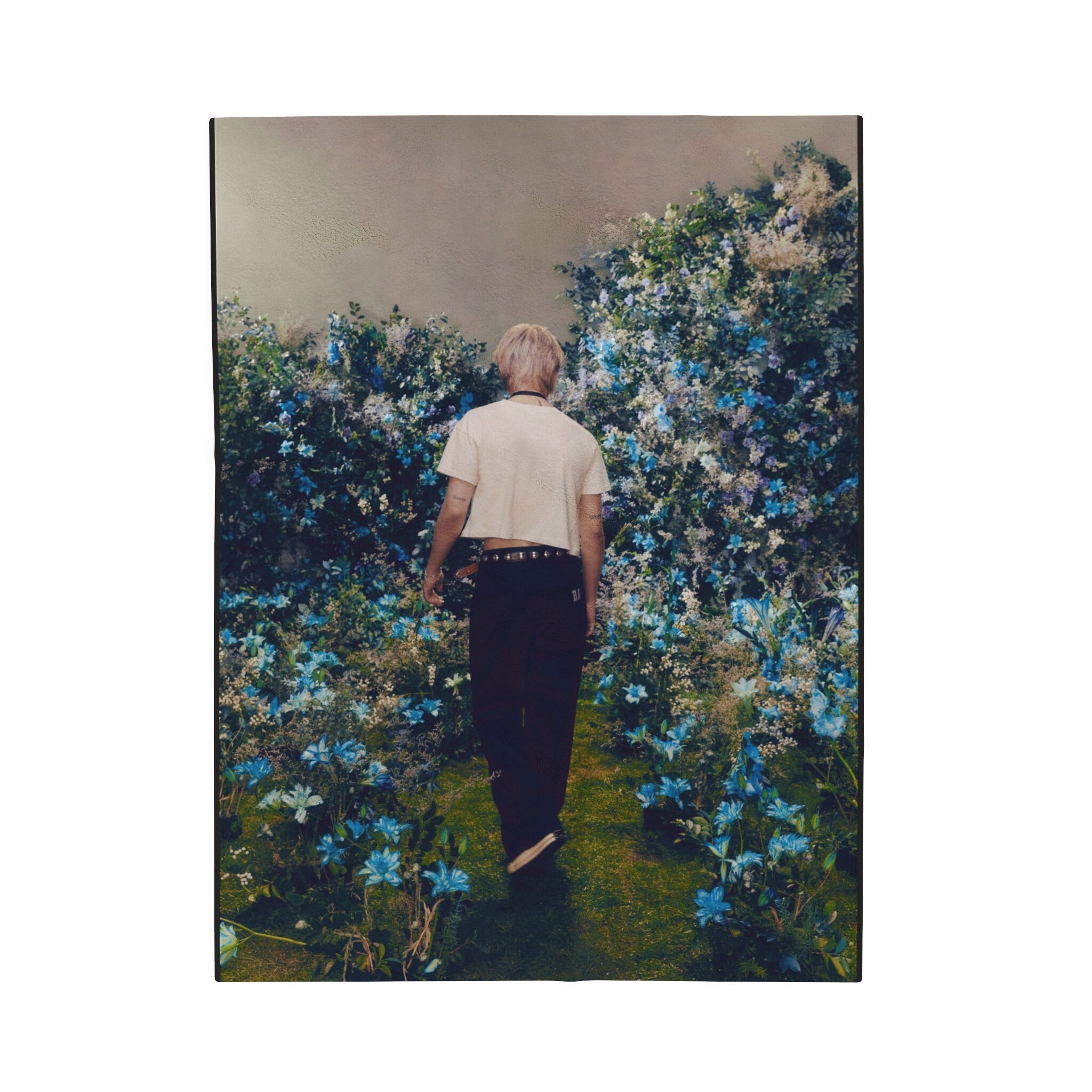 BTS Jimin MUSE Album Promo Blooming Image Velveteen Plush Blanket Throw ...