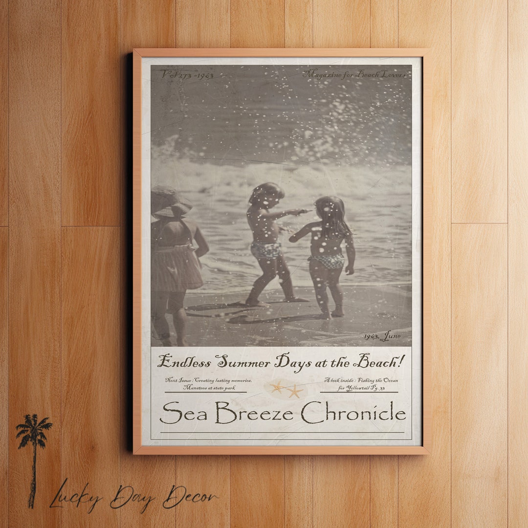 Vintage Seabreeze Magazine Cover summer Beach Day 1960's Retro Coastal ...