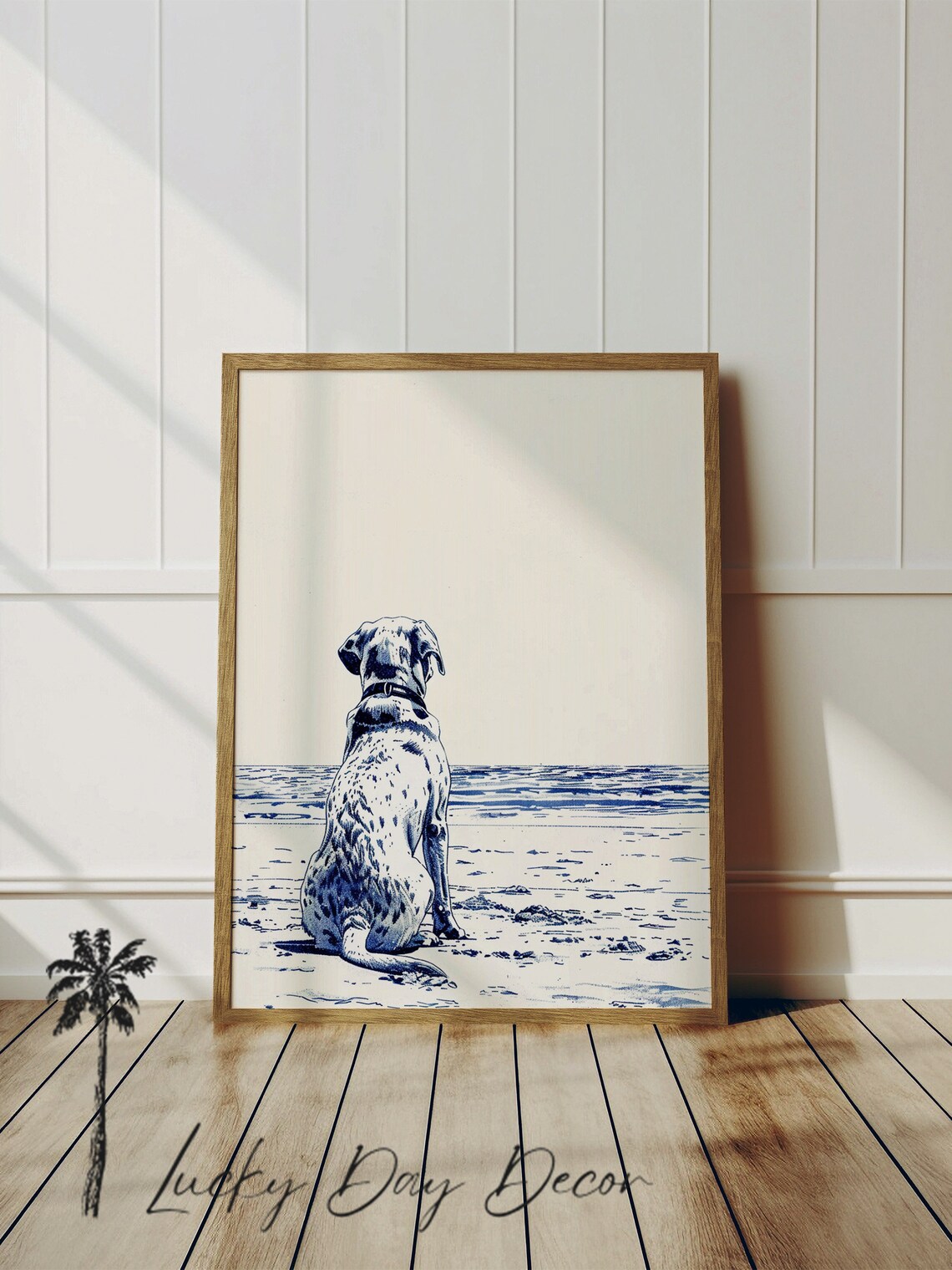 Dog Days on the Coastal Water | Set of 3 Coastal Home Art | Simplistic ...