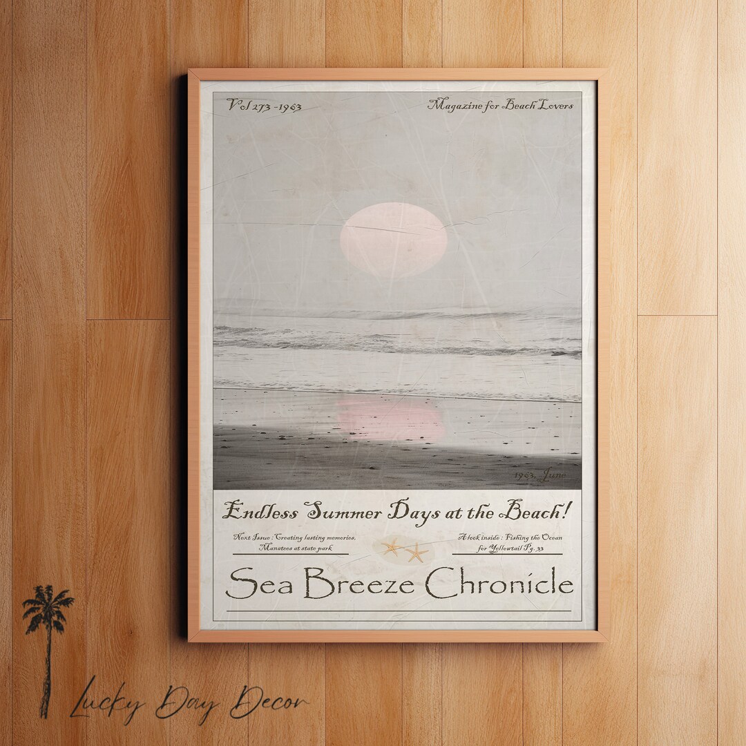 Vintage Seabreeze Magazine Cover Sunset on California Beach 1960s ...