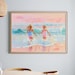 Girls Playing in Waves | Cute Children's Beach Day | Pink Pastel ...