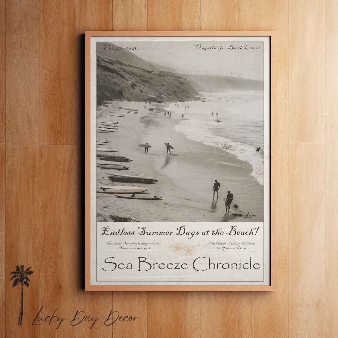 Vintage Seabreeze Magazine Cover California Beach Day 1960's Retro ...